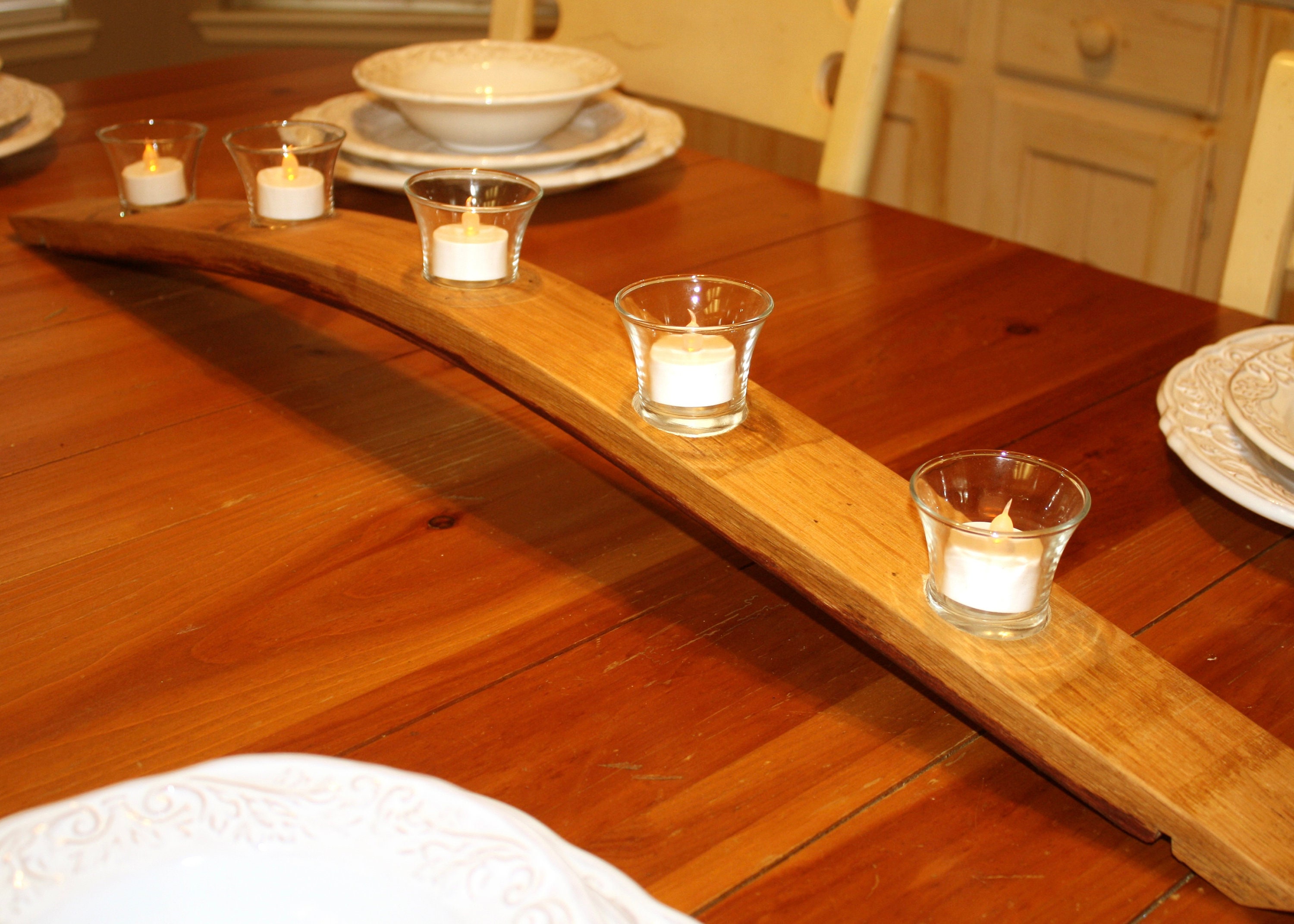 Wine Stave Candle Holder - Etsy