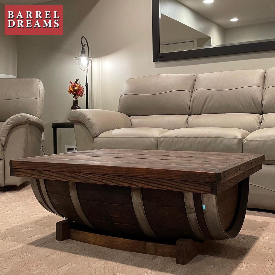 Wine Barrel Coffee Table - Etsy