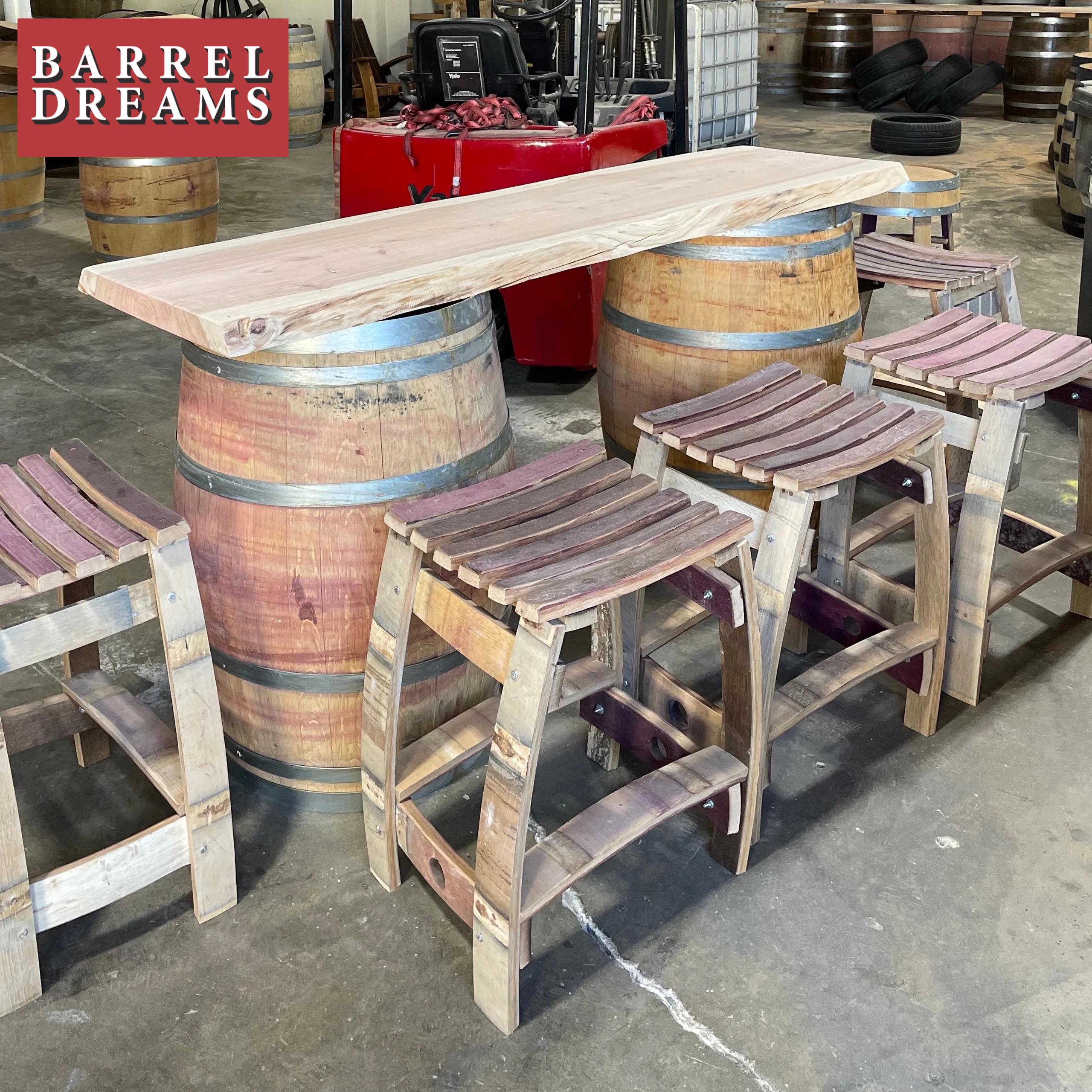Whiskey Barrel Patio Table Set - Etsy