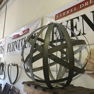 Rustic Wine Barrel Hoop Sphere - Etsy