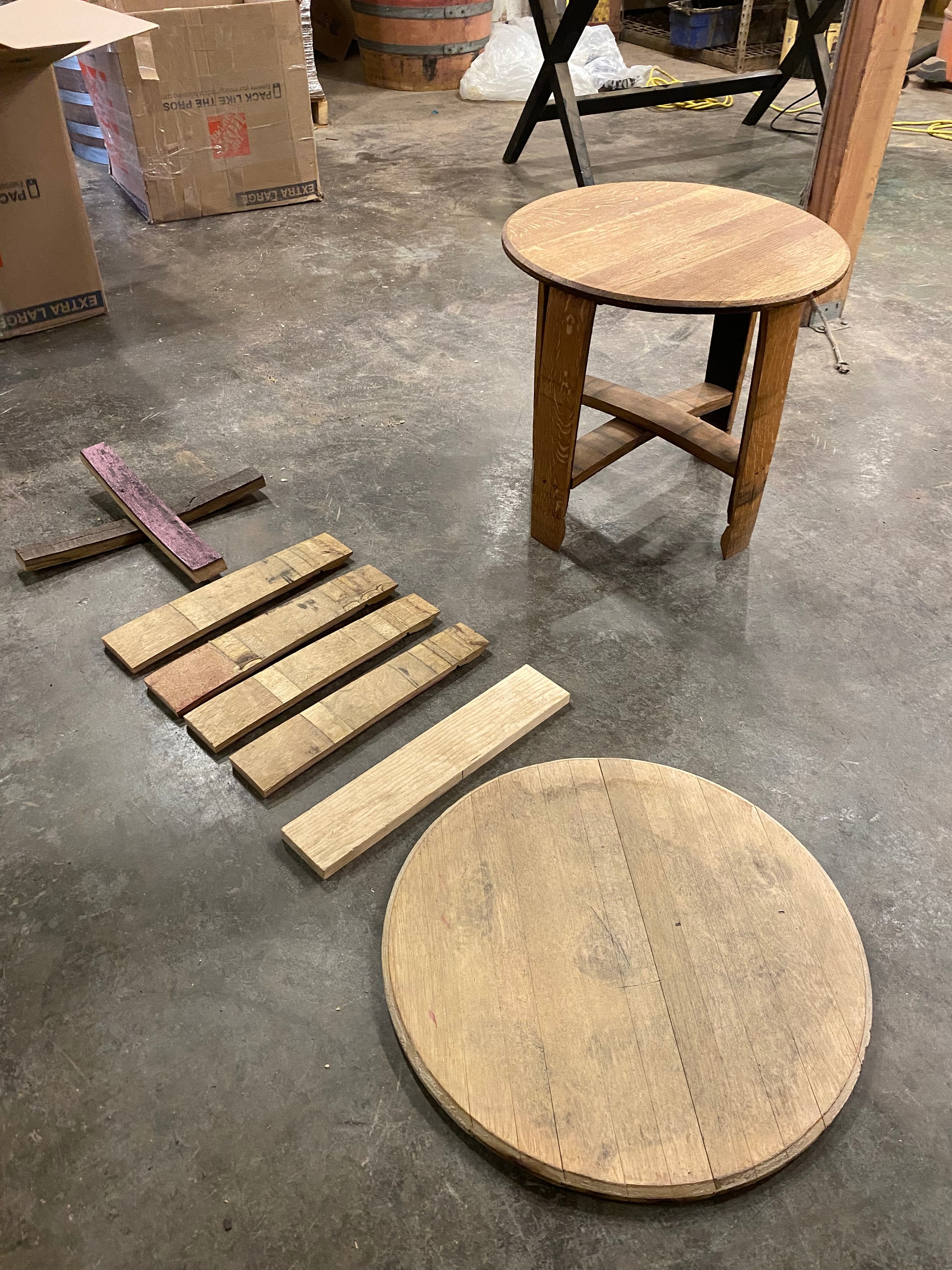 Wine Barrel Side Table Kit - Etsy