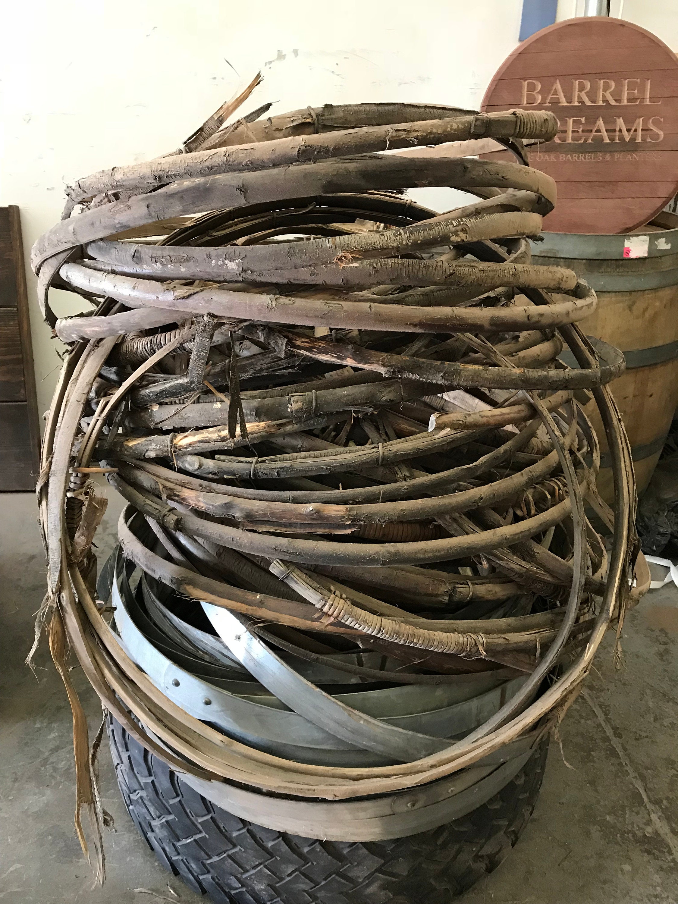 Wine Barrel Willow Hoop 4 per Order - Etsy