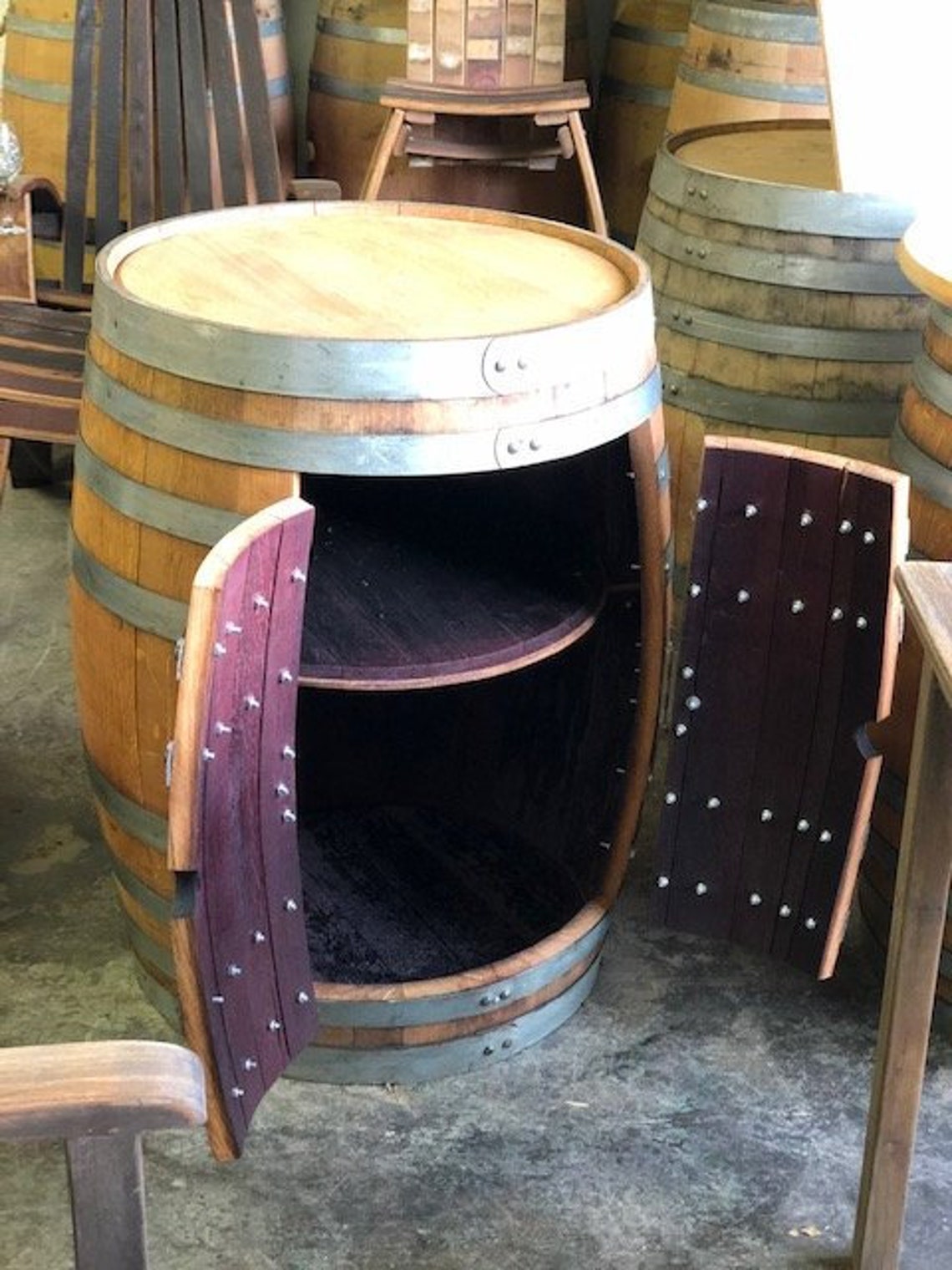 Wine Barrel Storage Cabinet | Etsy