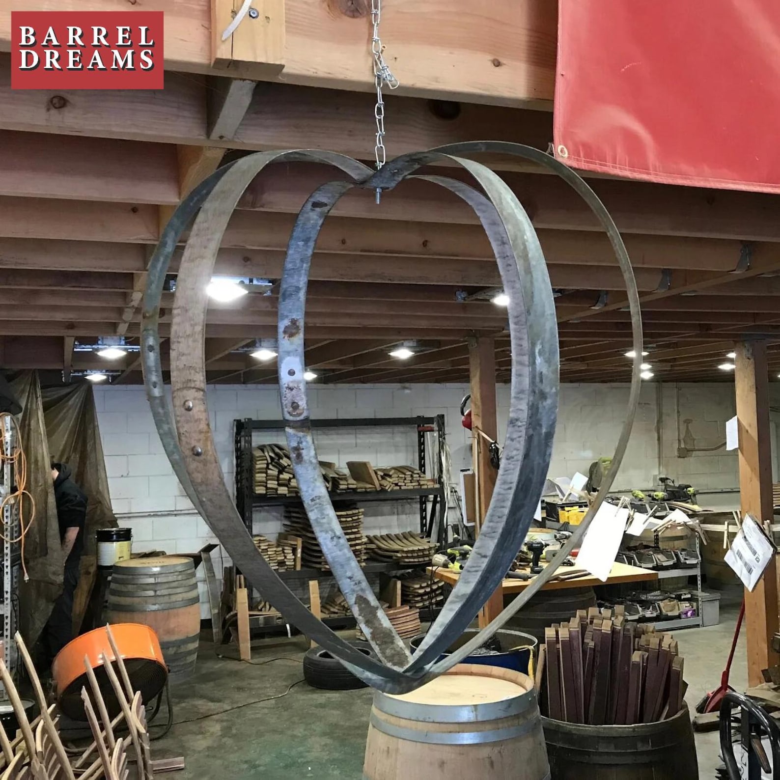 Wine Barrel Spinner Heart - Etsy
