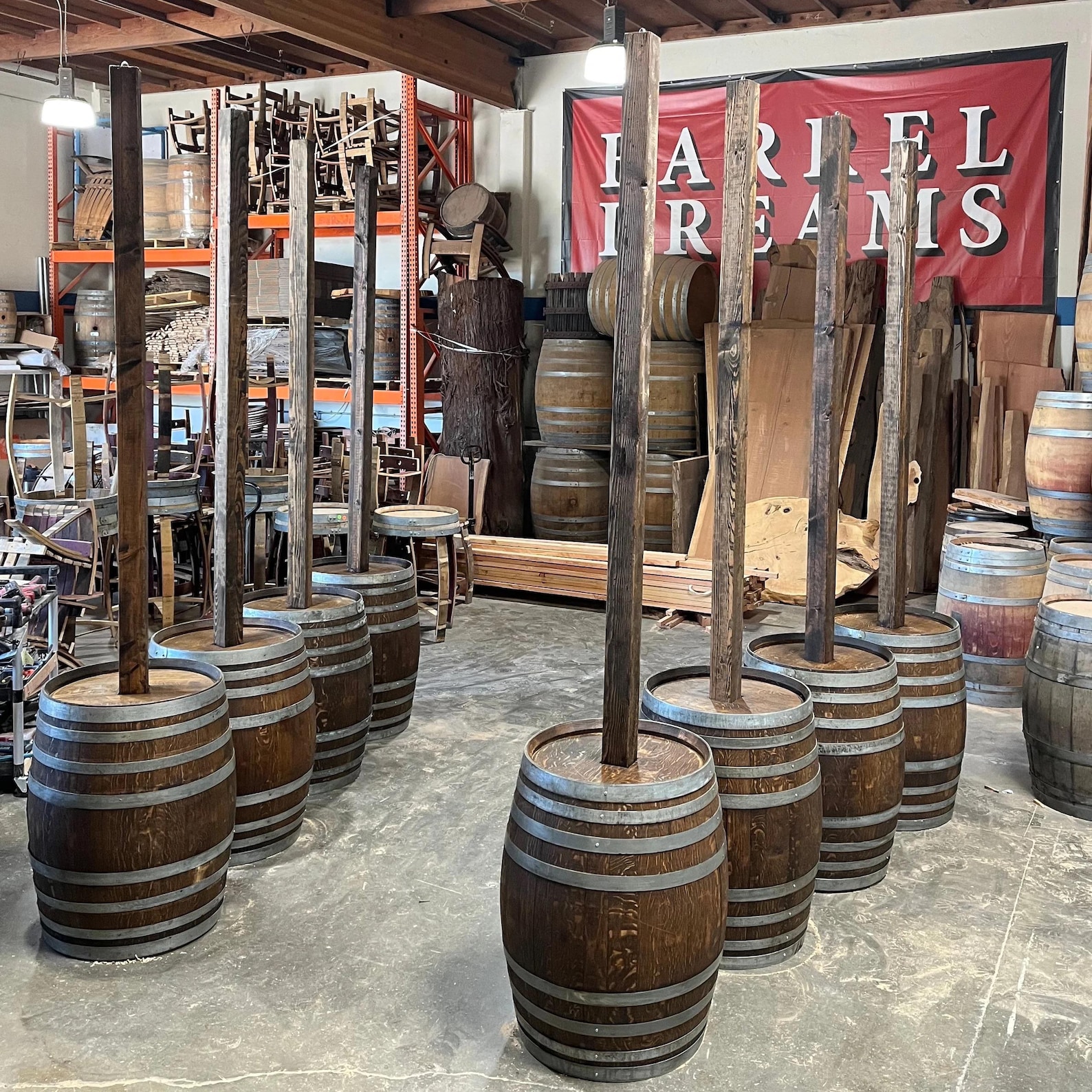 Wine Barrel Post Lighting - Etsy