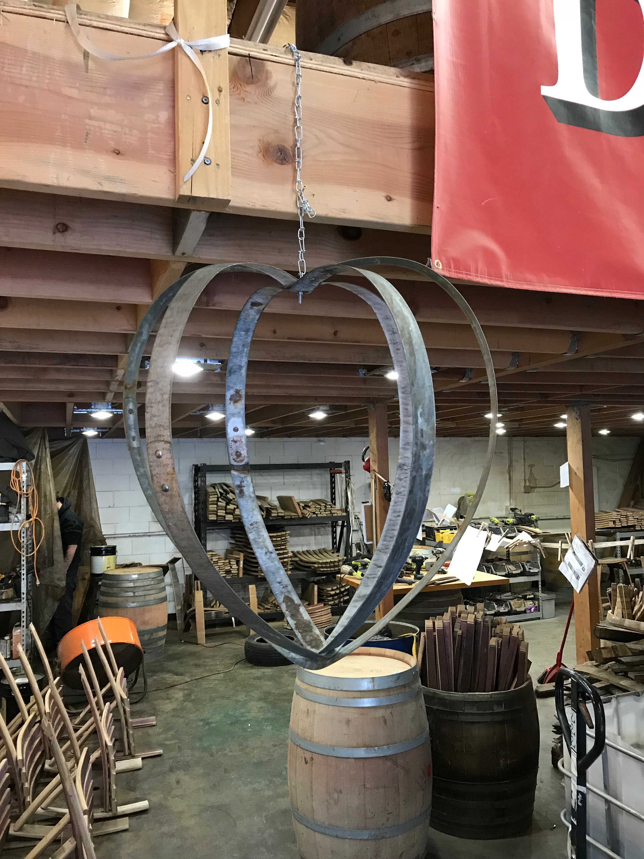Wine Barrel Spinner Heart - Etsy