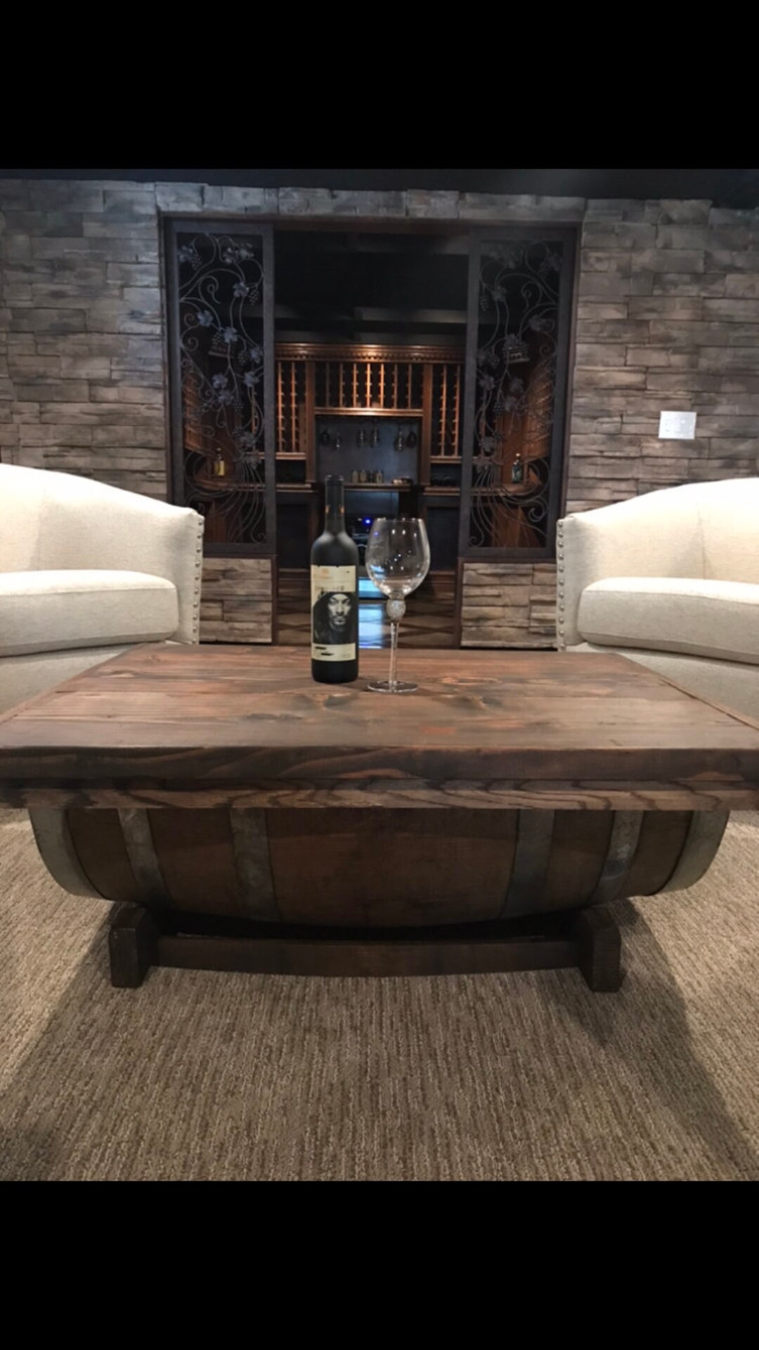 Wine Barrel Coffee Table - Etsy