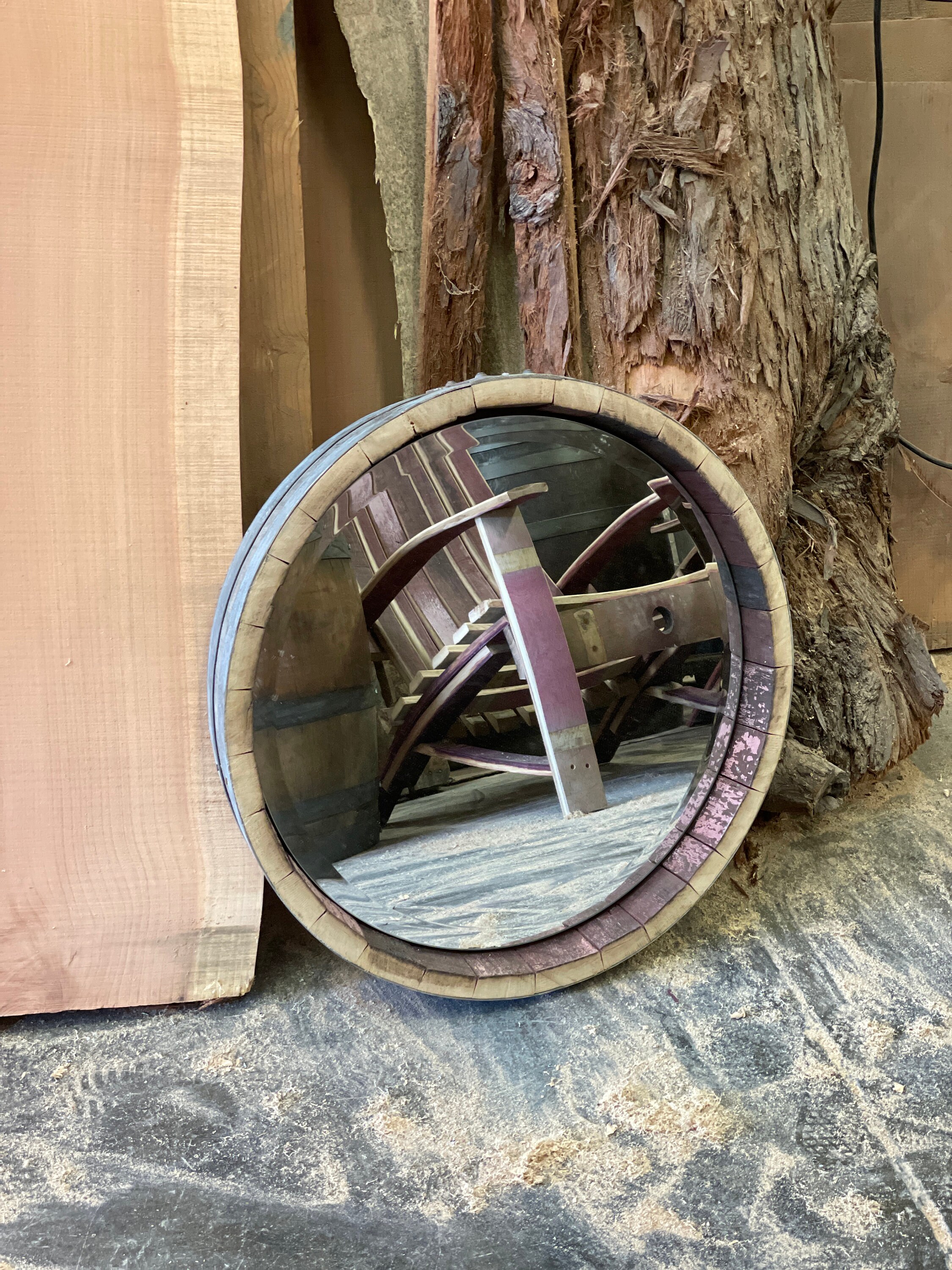Wine Barrel Mirror - Etsy