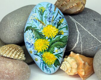 Painted Rocks Dandelion - Etsy