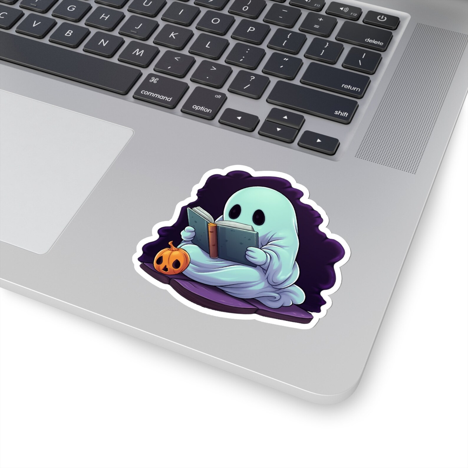 Cute Ghost Reading a Book | Spooky Sticker - Etsy