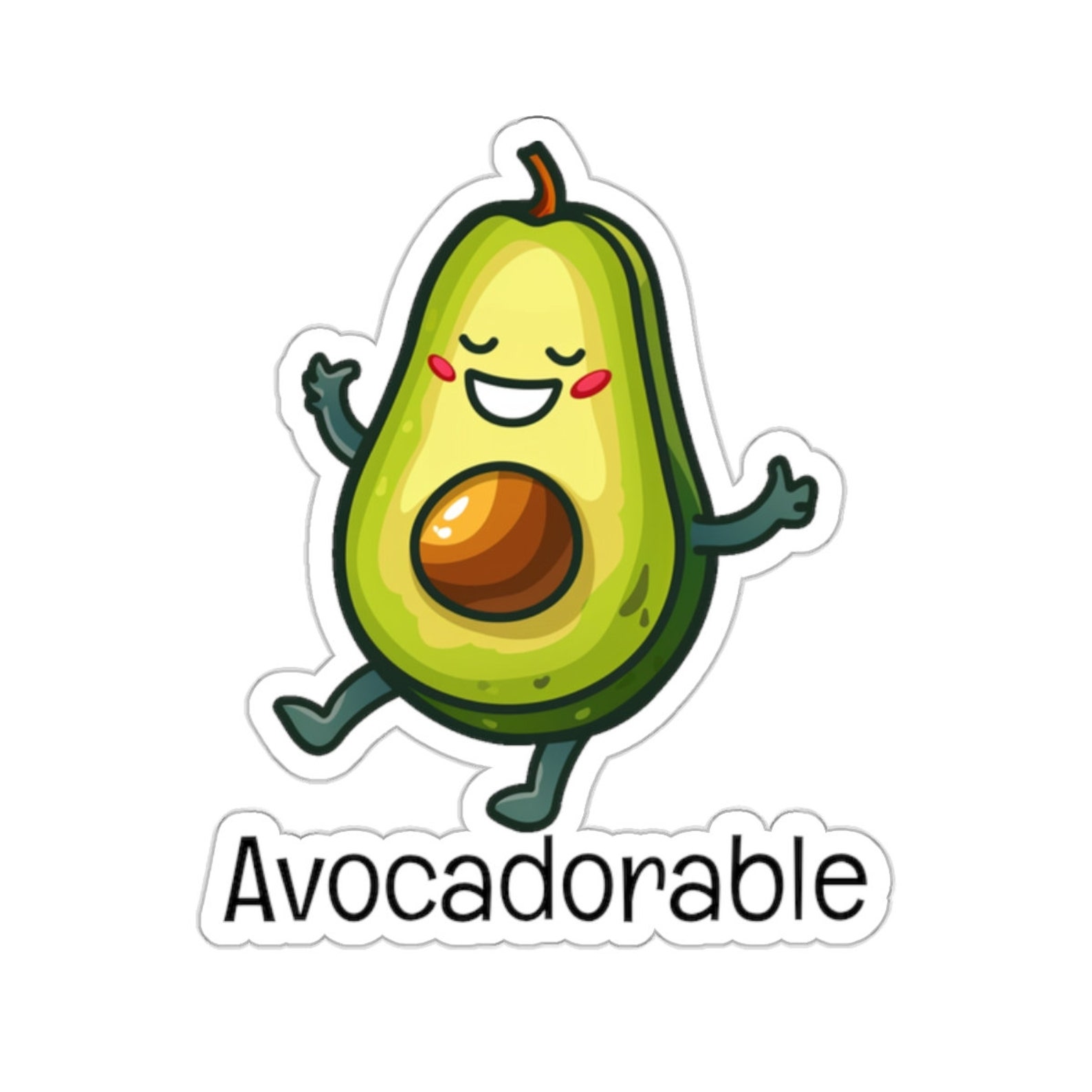 Avocadorable Avocado Sticker - Etsy