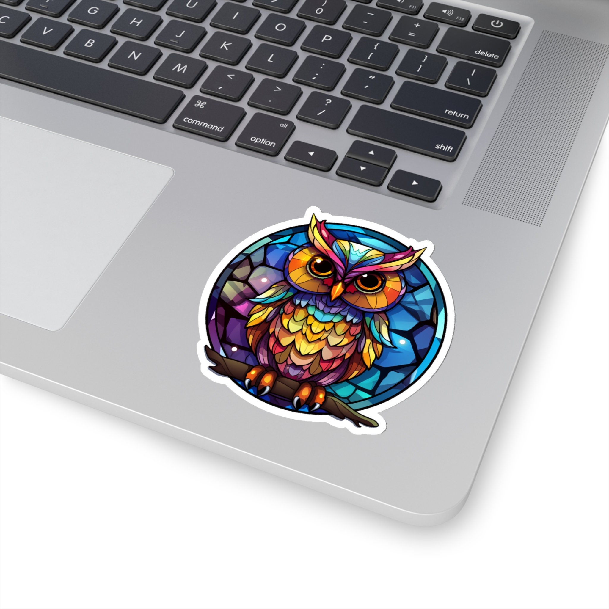 Stained Glass Rainbow Owl Vinyl Sticker #6 - Etsy
