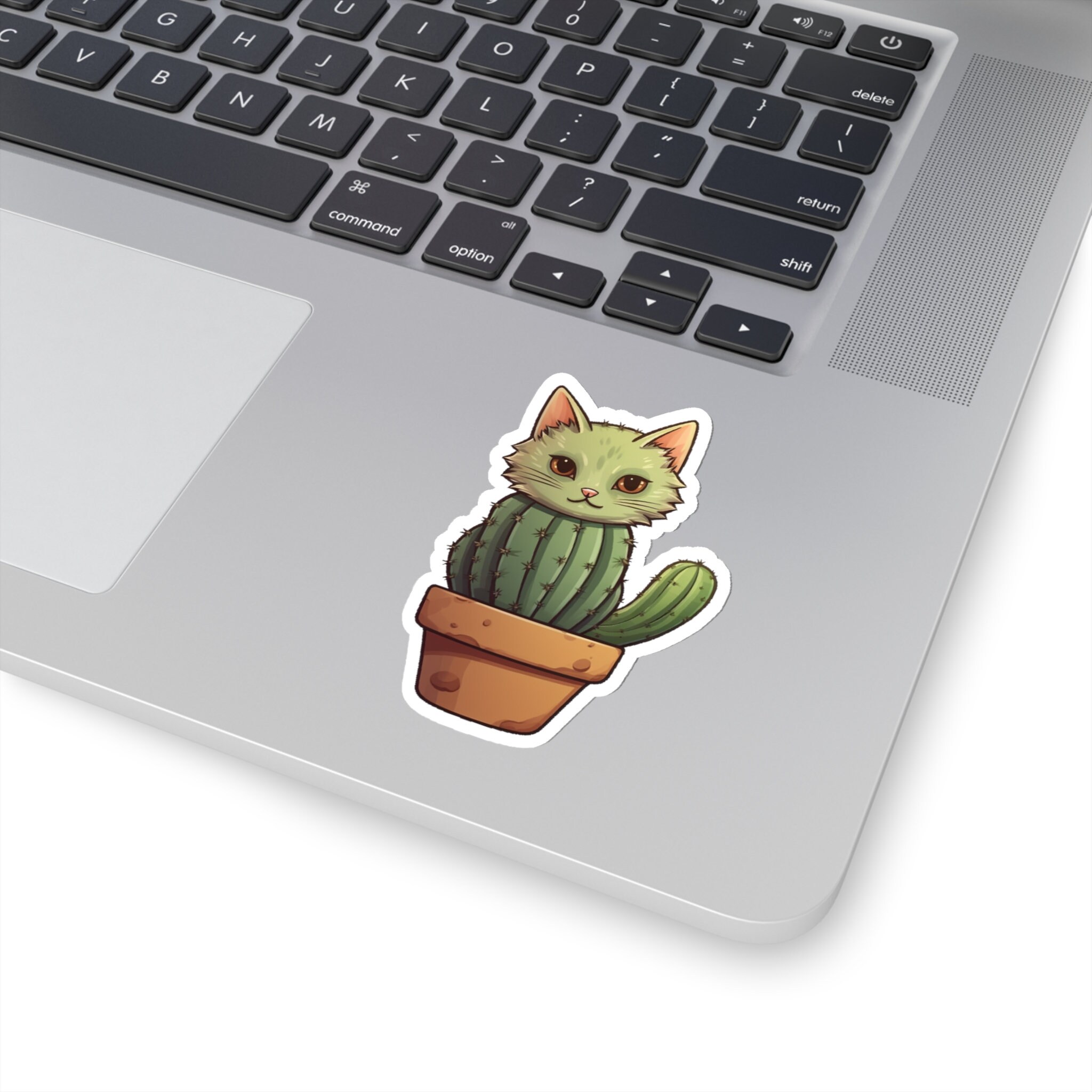Catcus Sticker Decal for Laptop and Water Bottle | Cat Cactus - Etsy