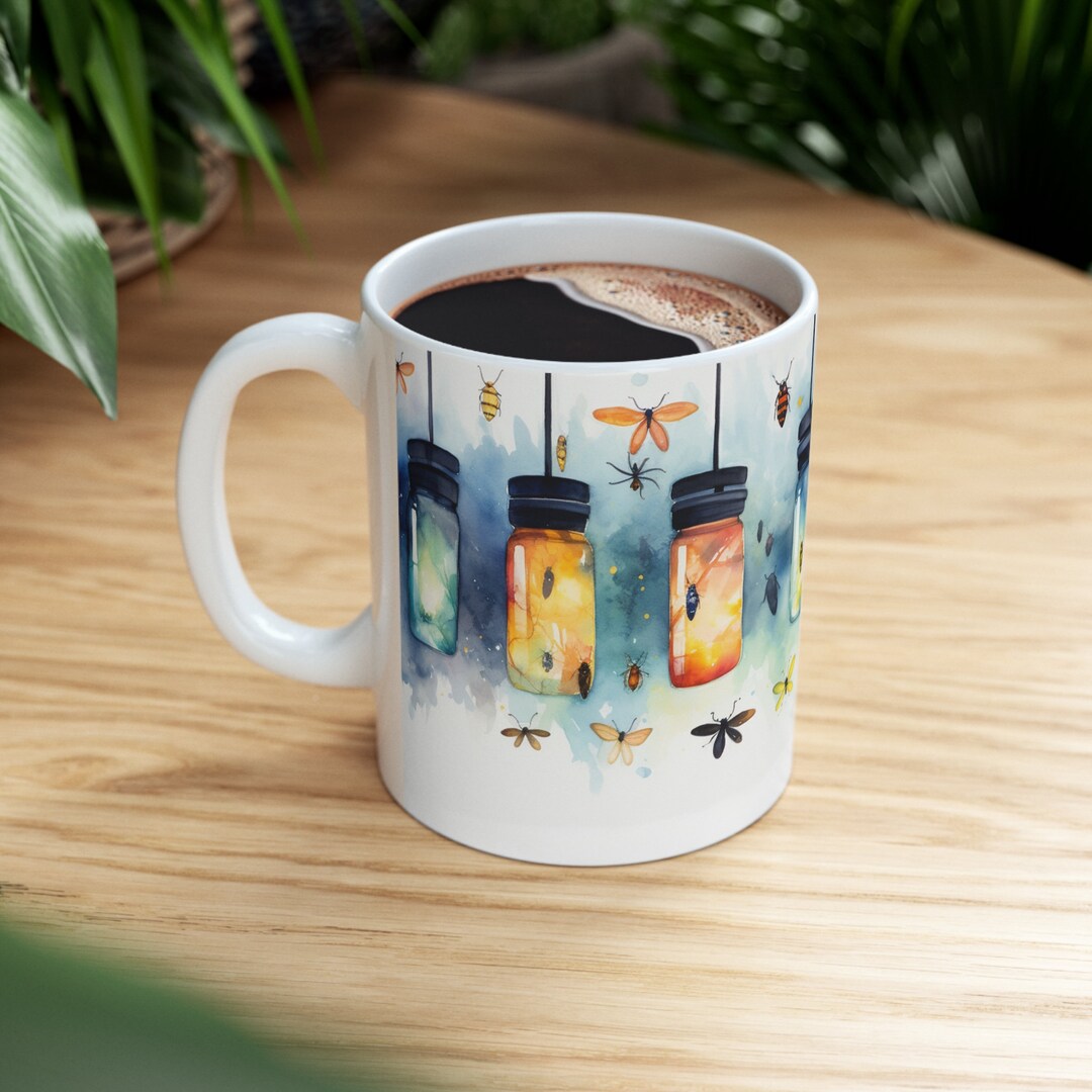 Fireflies in Colorful Hanging Jars Coffee Mug - Etsy