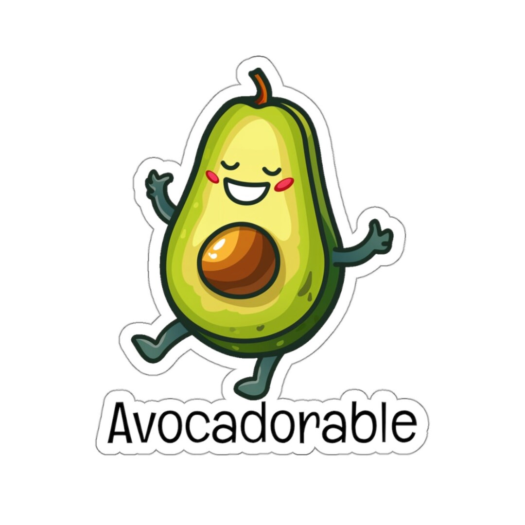 Avocadorable Avocado Sticker - Etsy