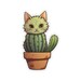 Catcus Sticker Decal for Laptop and Water Bottle | Cat Cactus - Etsy