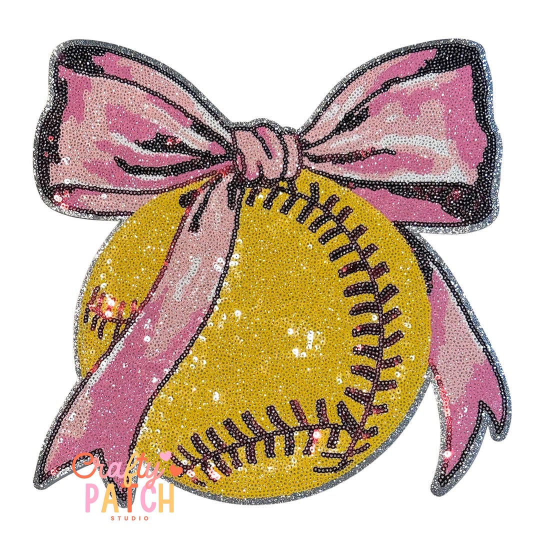 Softball Sequin Patch, Iron On, Game Day, DIY Patch - Etsy