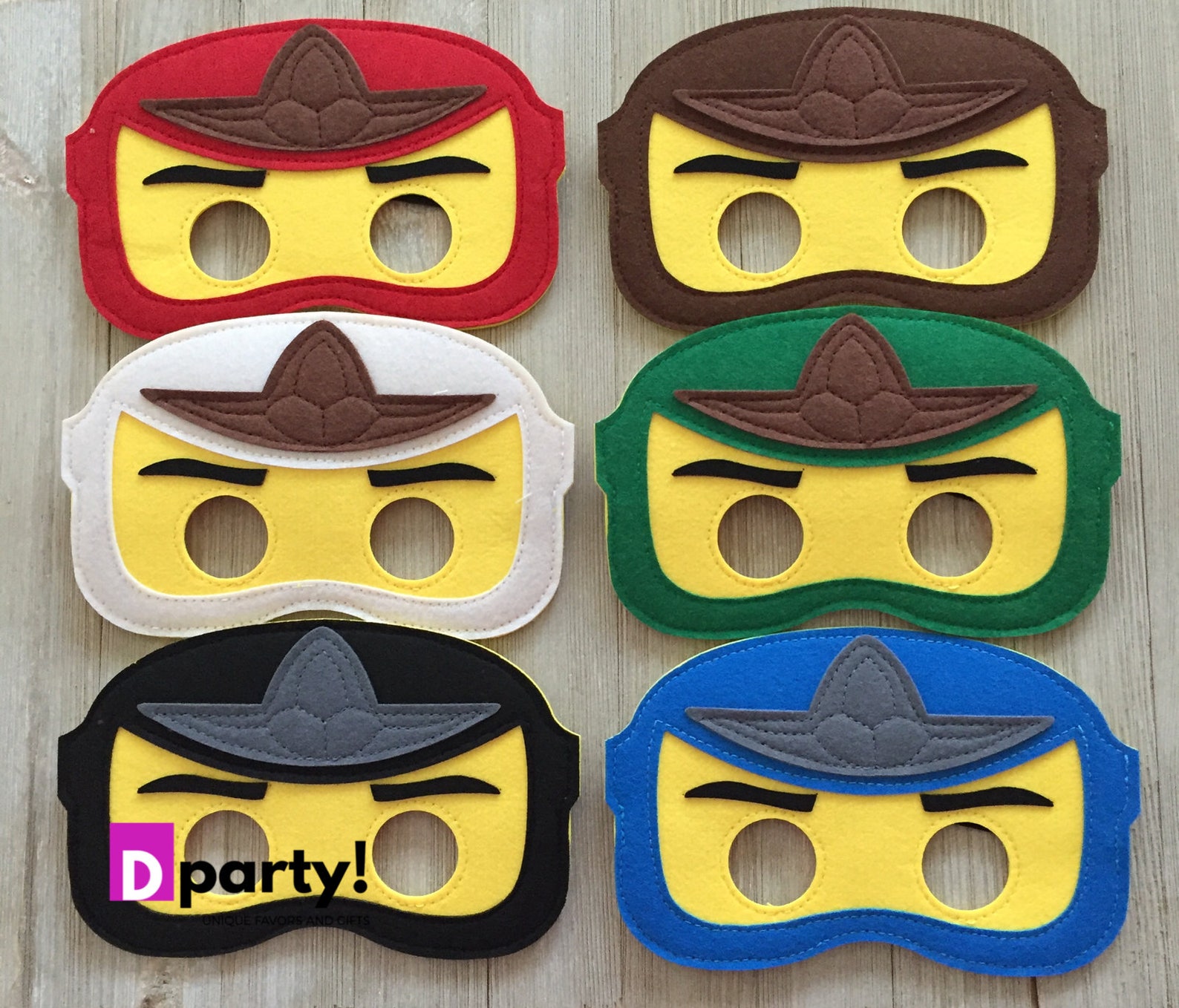 Ninja Felt Masks Party Favors Kids Birthday Mask | Etsy
