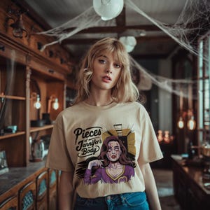Pieces of Jennifer's Body - Short-sleeve Unisex Tee - Horror Gift Gifts for Goths Gothic Pastel ...