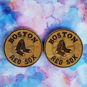 Laser Engraved Wood Coasters / Boston Red Sox /MLB Coasters / Baseball ...