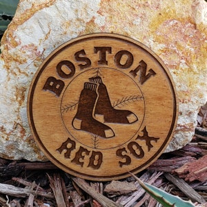 Laser Engraved Wood Coasters / Boston Red Sox /MLB Coasters / Baseball ...
