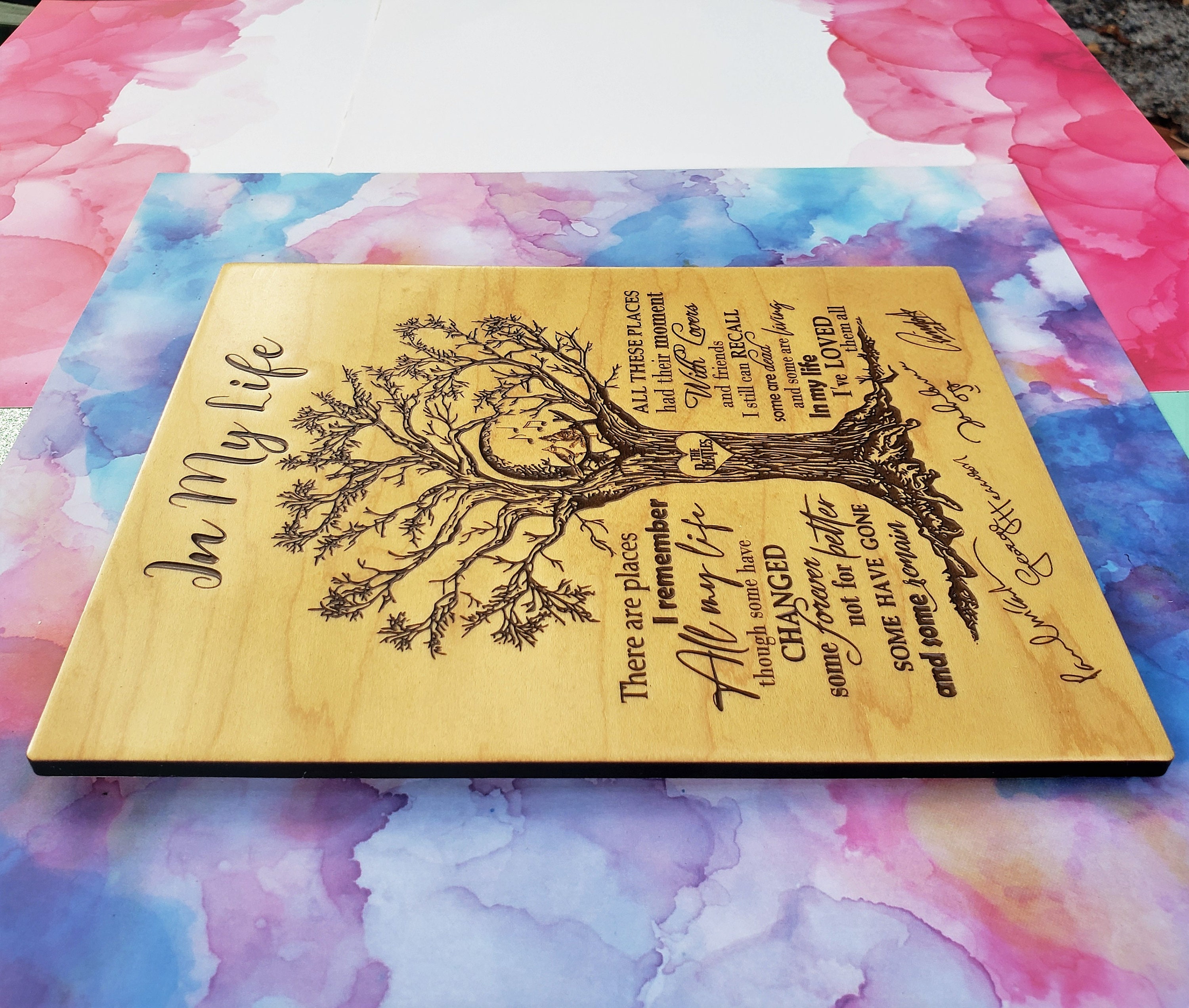 Laser Engraved Plaque / Beatles Song Sign / in My Life Lyrics - Etsy