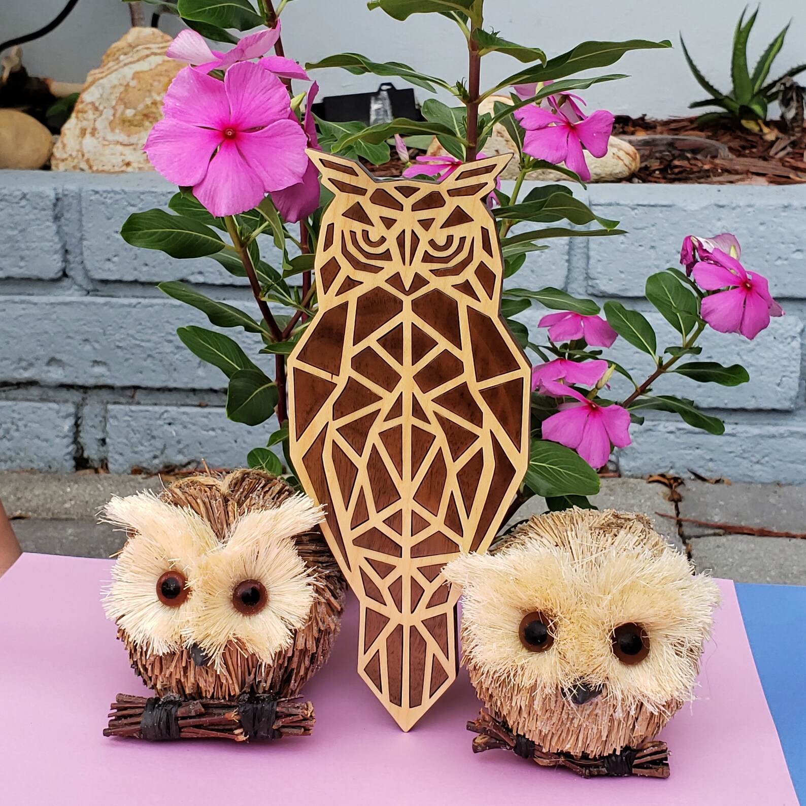 Laser Cut Owl / Geometric Owl / Wooden Owl Decor / Owl Plaque | Etsy