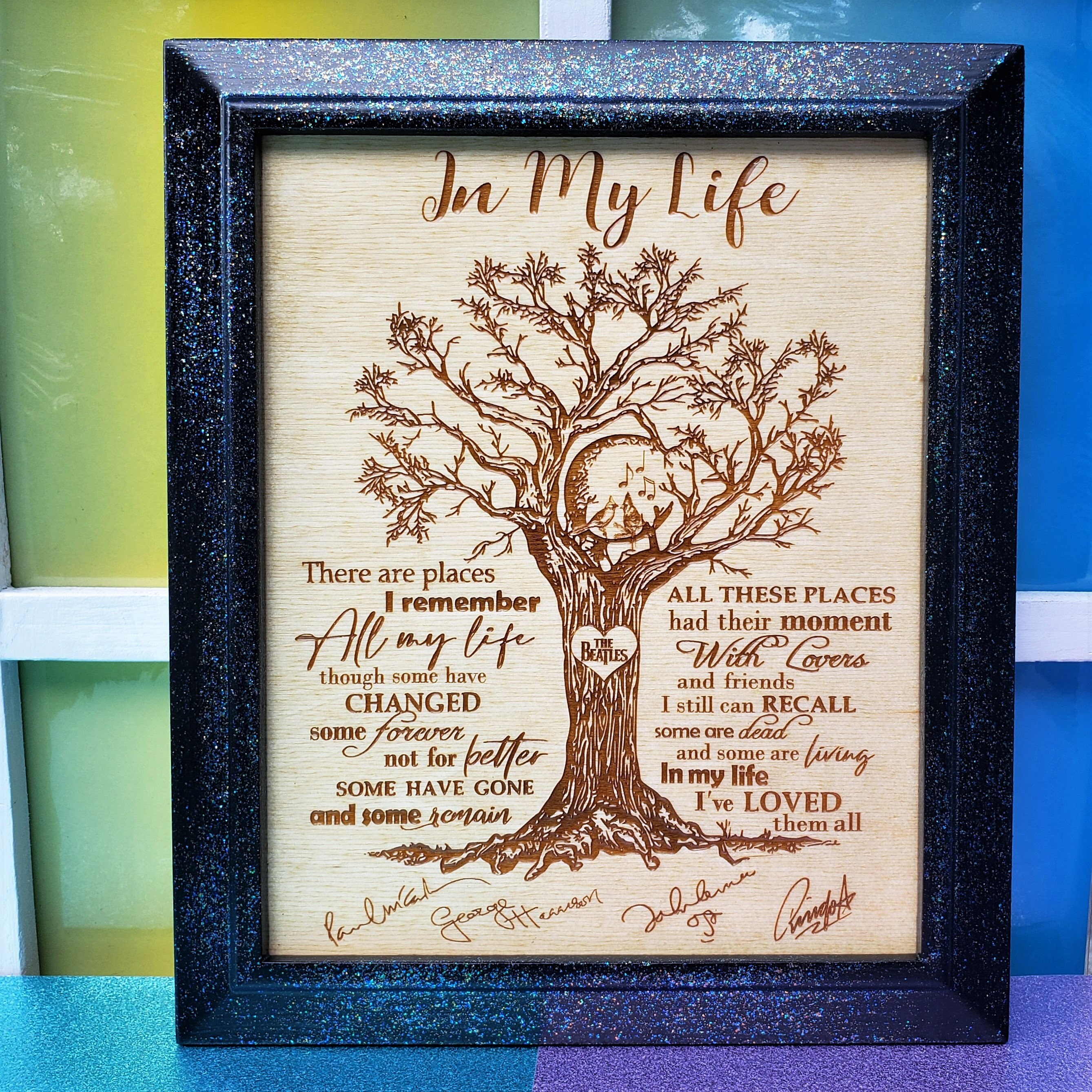 Laser Engraved Plaque / Beatles Song Sign / in My Life Lyrics | Etsy