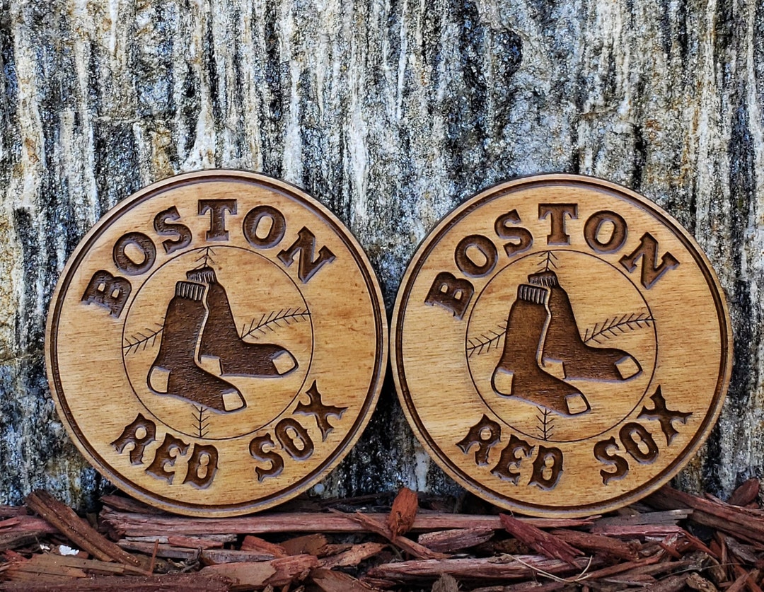 Laser Engraved Wood Coasters / Boston Red Sox /MLB Coasters / Baseball ...