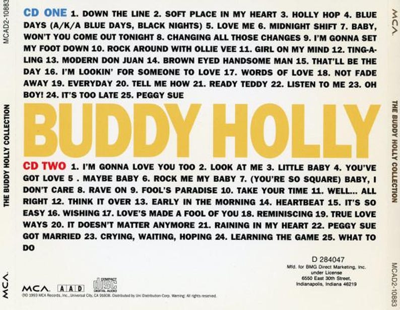 CD the Buddy Holly "collection" Compact Disc - Etsy Australia