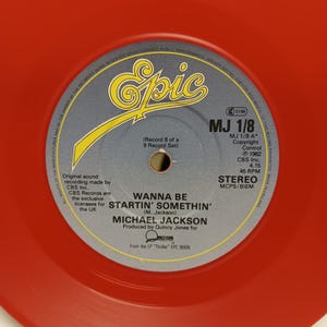 45 RPM Michael Jackson 45rpm Picture Sleeve Red Vinyl "rock With You ...