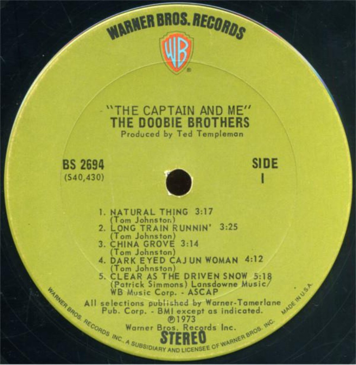 LP the Doobie Brothers "the Captain and Me" Rock Vinyl Record VG+/M- - Etsy