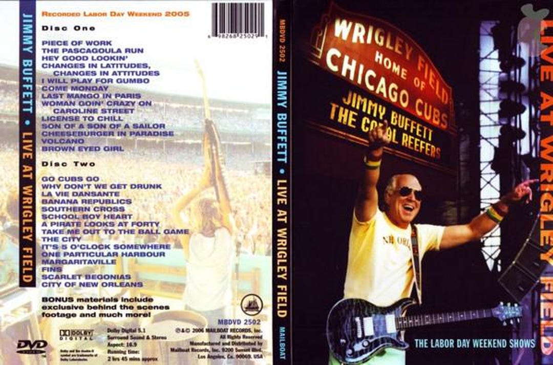 DVD Jimmy Buffett "live at Wrigley Field" Used - Etsy