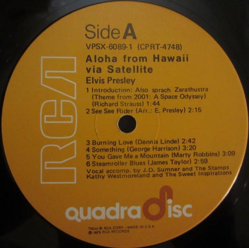 Elvis Presley "aloha From Hawaii VIA Satellite" Vinyl LP Record M-/M ...