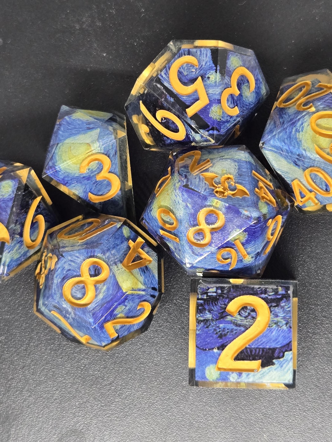 Starry Night Dice Set - Etsy