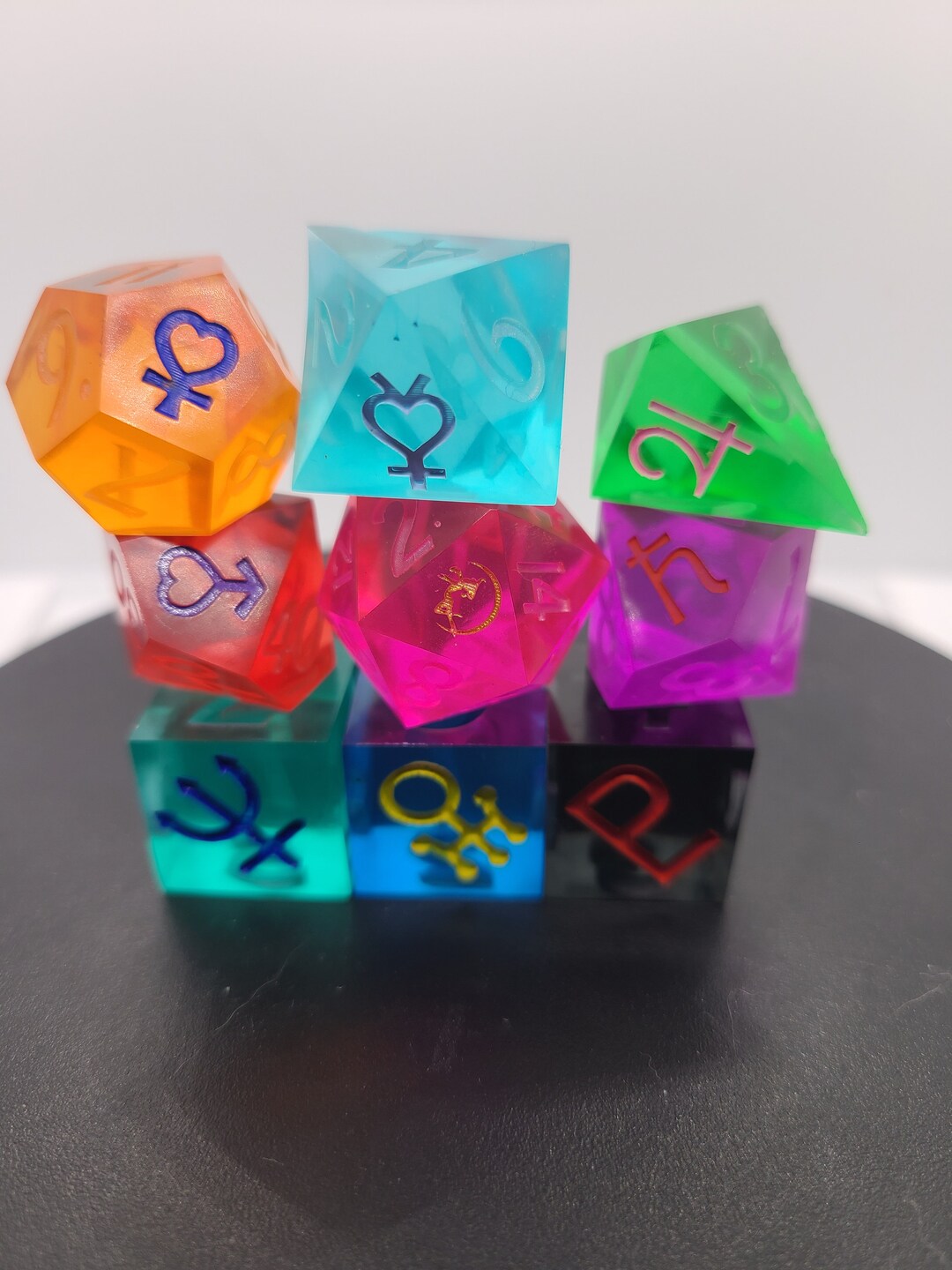 Crystalized Fighting Evil by Moonlight Dice Set - Etsy
