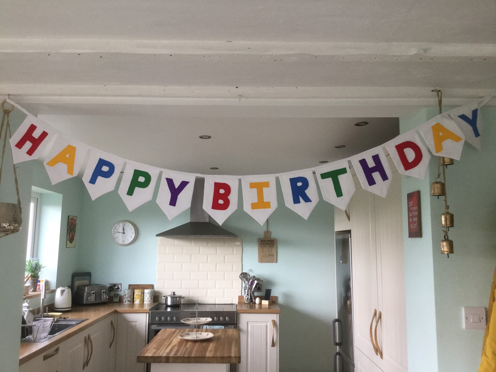 Fabric Happy Birthday Bunting Banner | Etsy