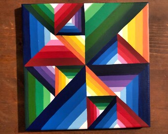 Geometric painting | Etsy