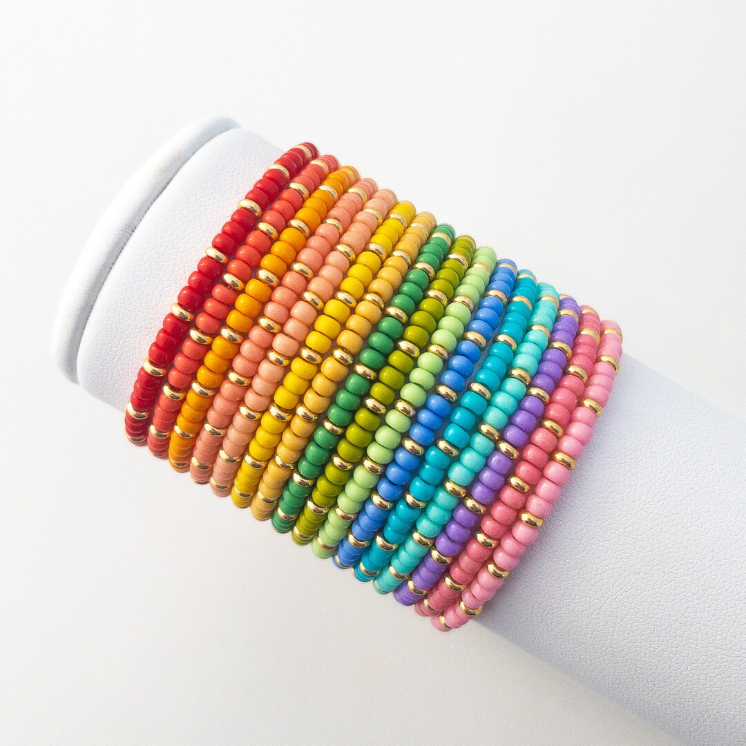 Toddler Jewelry | Seed Bead Stacking Bracelet | Baby Bracelet | First ...