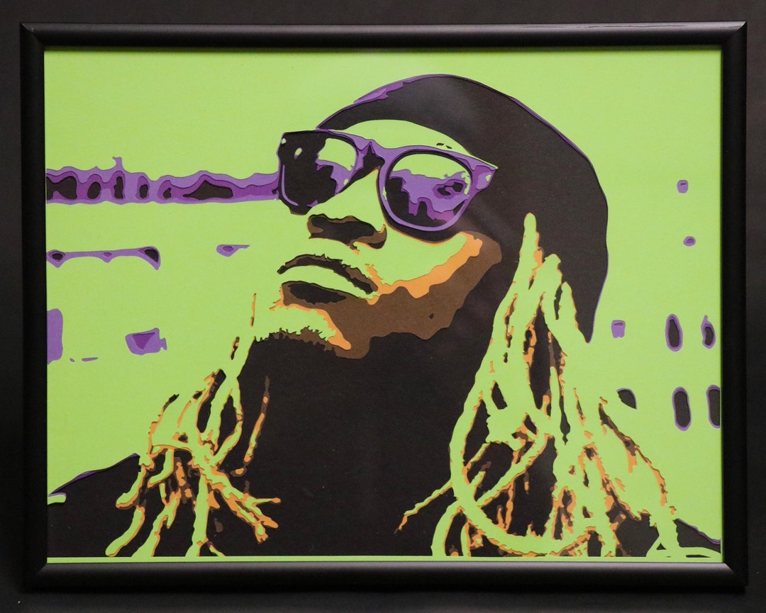 Wale Detailed Hand Cut Neon Stencil Mosaic - Etsy