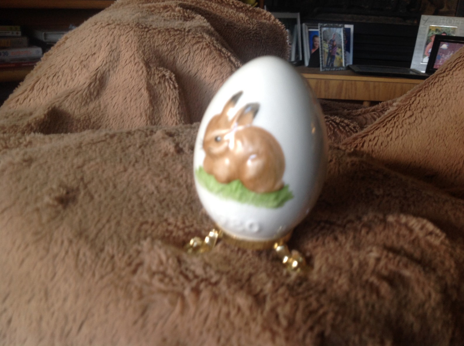 Bone China Easter Bunny on Stand - Etsy