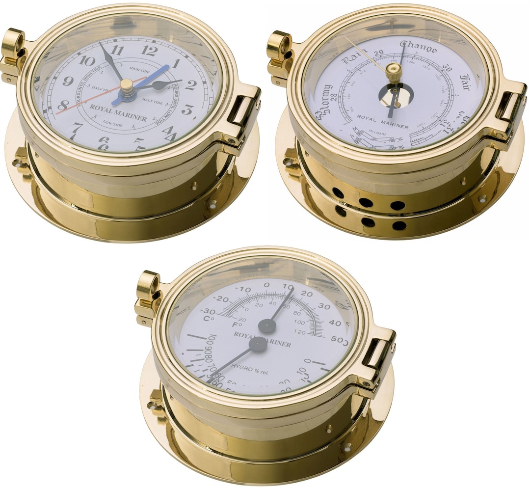 Time and Tide Clock + Barometer + Thermometer/hygrometer,2.25kg (5lb ...