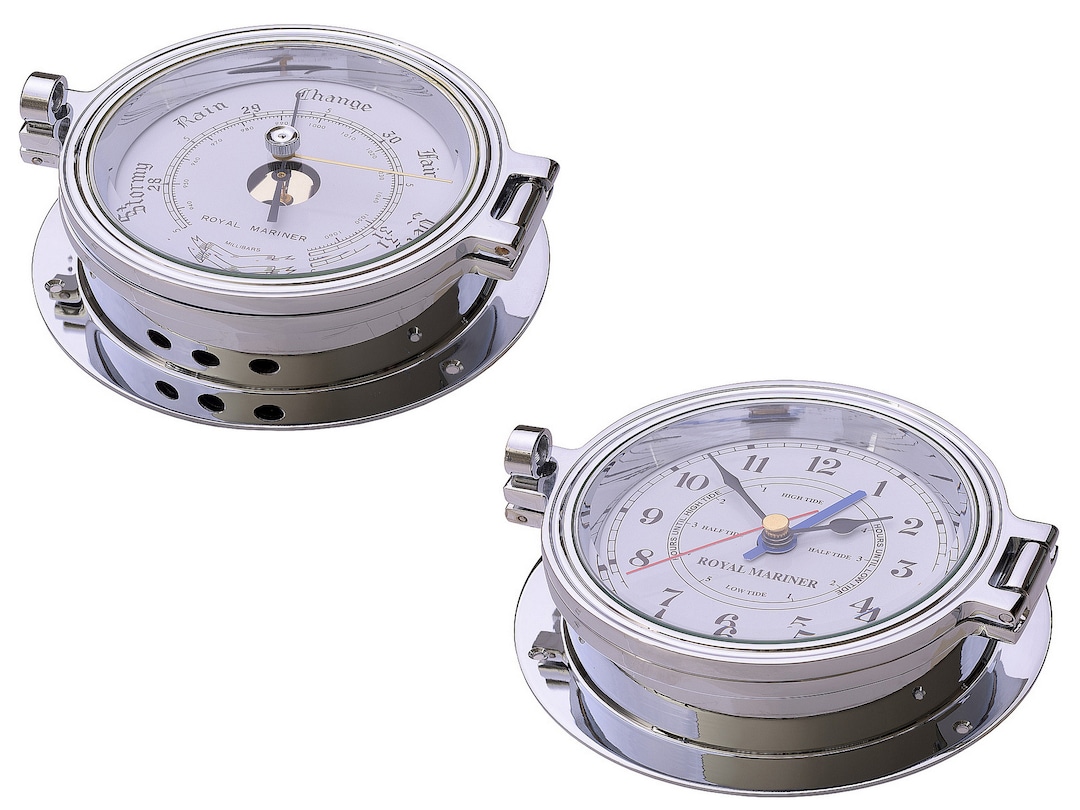 Quiet Tide Clock Barometer Tide and Time Clock 3.9lb 750gm 4.56in 116mm ...