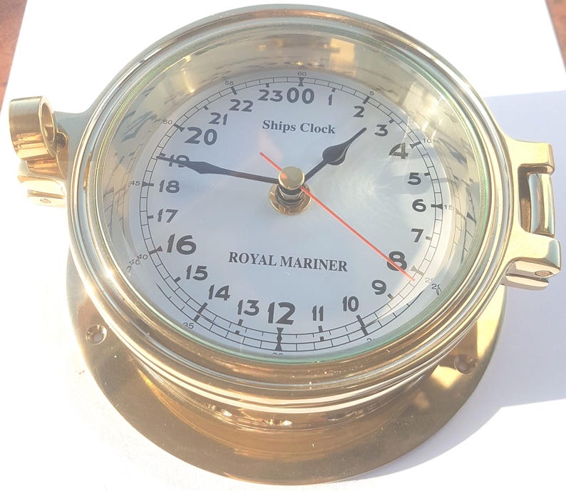 24 Hour Clock 4.56in 116mm 670gm 1.5lb FREE Courier FREE Brass Screws ...
