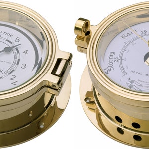 3lb 1.4kg Tide Clock Barometer FREE Shipping 116 Mm 4.56in Brass Tide ...