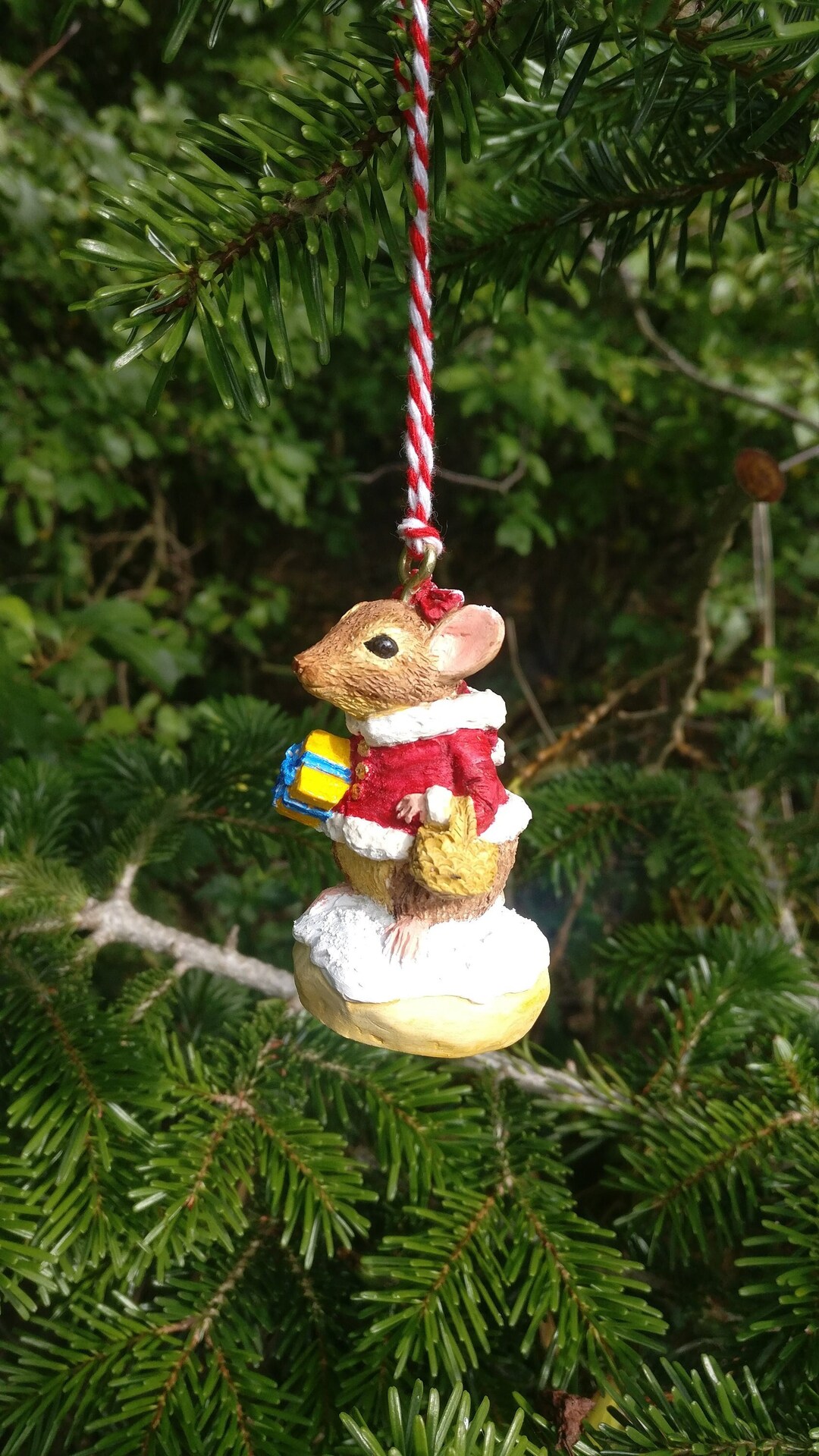 Christmas Eve Mouse Figurine Decoration - Etsy