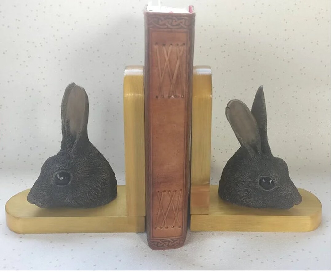 Hare's Heads Bookends - Etsy UK