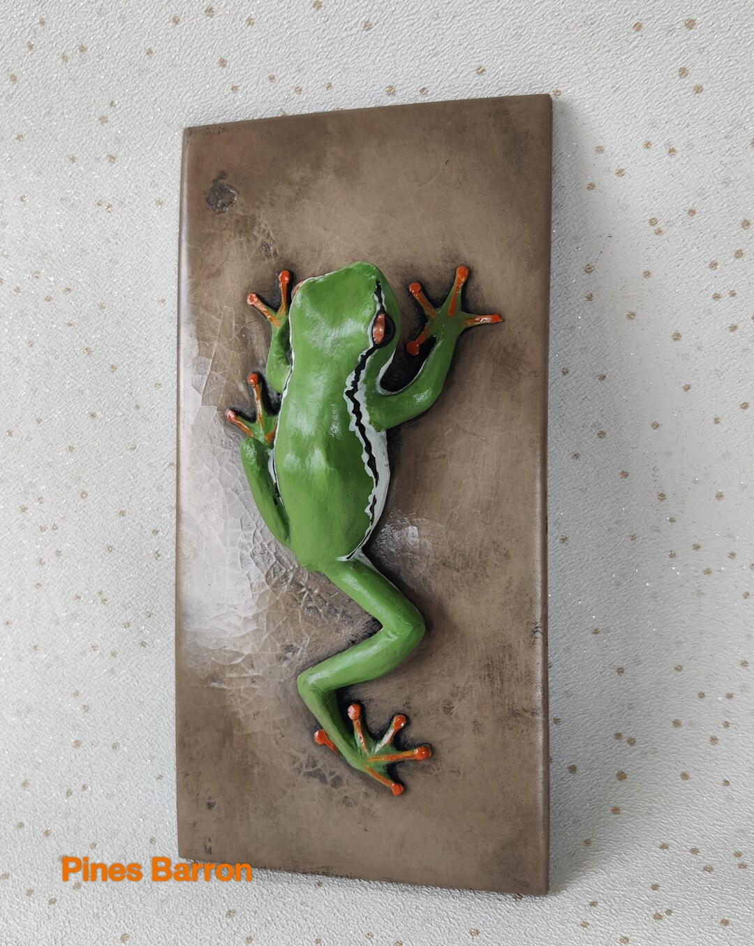 Tree Frog Tile in Cold Cast Bronze - Etsy