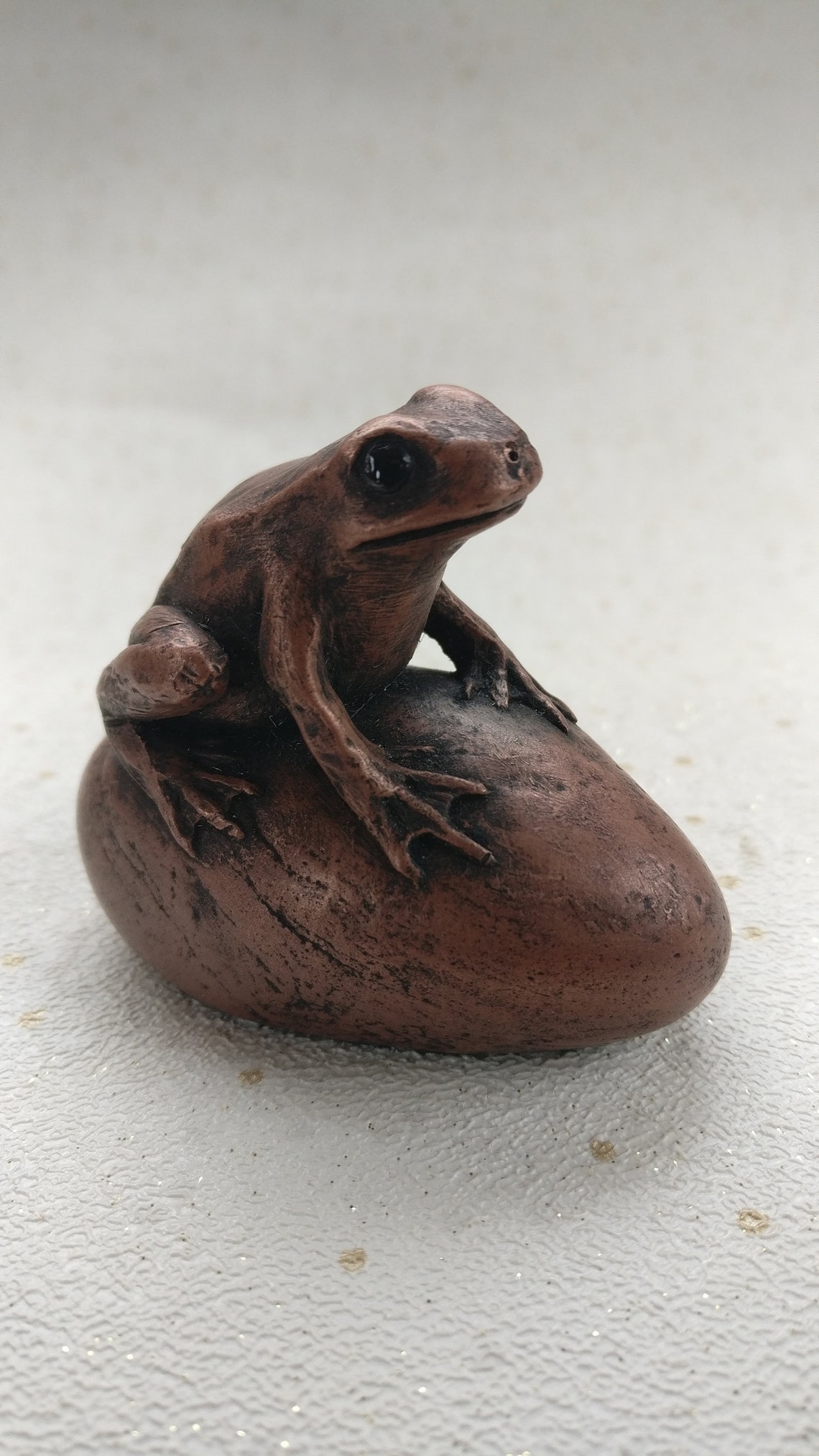 Cold Cast Copper Frog Sculpture Hopkins - Etsy