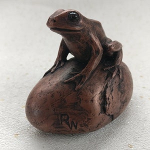 Cold Cast Copper Frog Sculpture Hopkins - Etsy